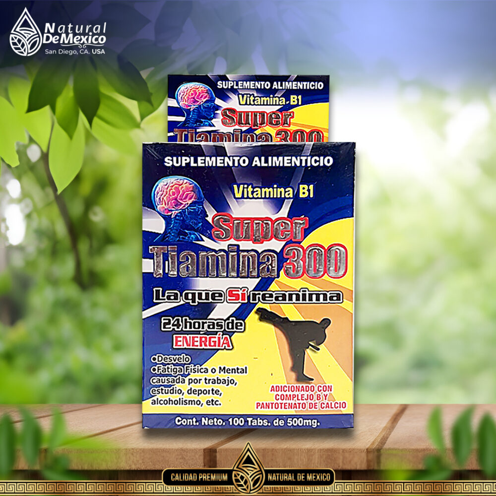 Super Tiamina 300 – Suplemento Línea Básica 100 Tabletas – Natural de ...